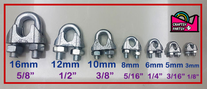 (PER PIECE) Steel Cable Clip 3mm to 25mm | Lazada PH