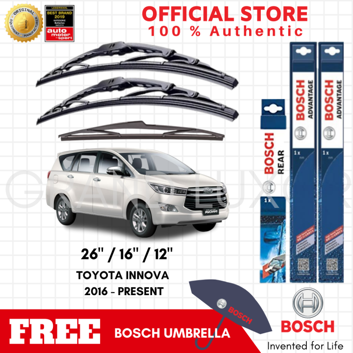Bosch ADVANTAGE Wiper Blade Bundle for Toyota INNOVA 2016-PRESENT (26 ...