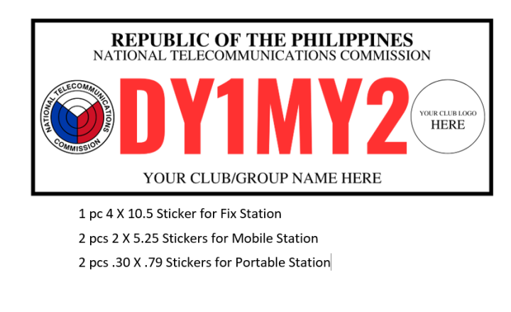 Customized NTC Callsign Decals/ Stickers | Lazada PH