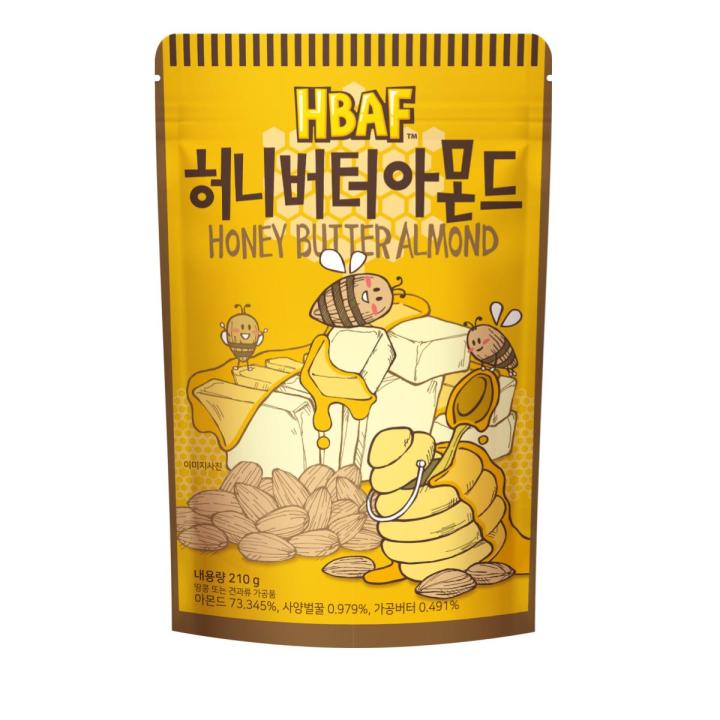 เอชบีเอเอฟ ฮันนี่ บัตเตอร์ อัลมอนด์ 190 กรัม / Honey Butter Almond (HBAF) 190g. | Lazada.co.th