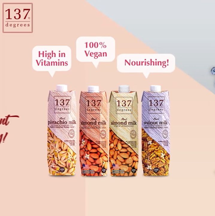 137 Degrees Almond Milk Unsweetened 1L | Lazada