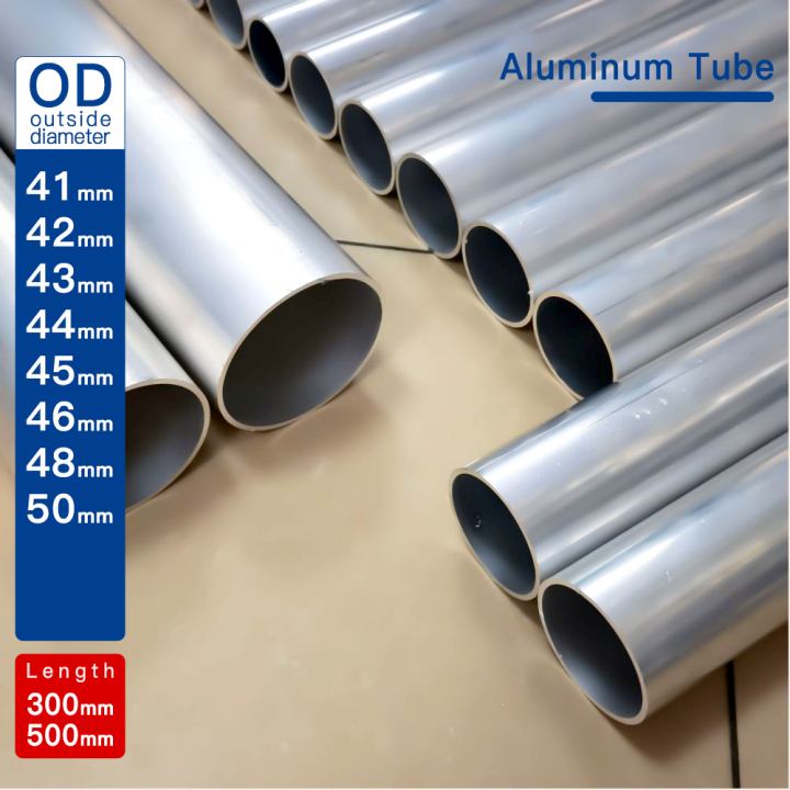 Aluminium Tube OD 41-50mm Length 300mm 500mm Round Aluminum Alloy Pipe ...