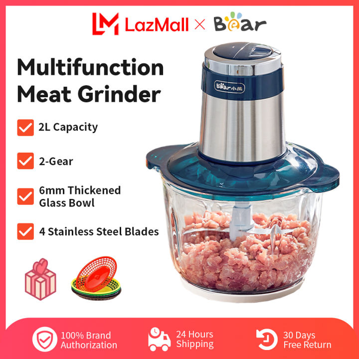 Bear 2L Electric Meat Grinder Mincer Food Processor Ice Blender Machine ...