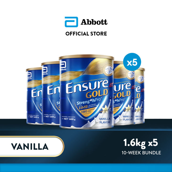 Ensure Gold with Streng+hPro Vanilla 1.6KG For Adult Nutrition Bundle of 5 | Lazada PH