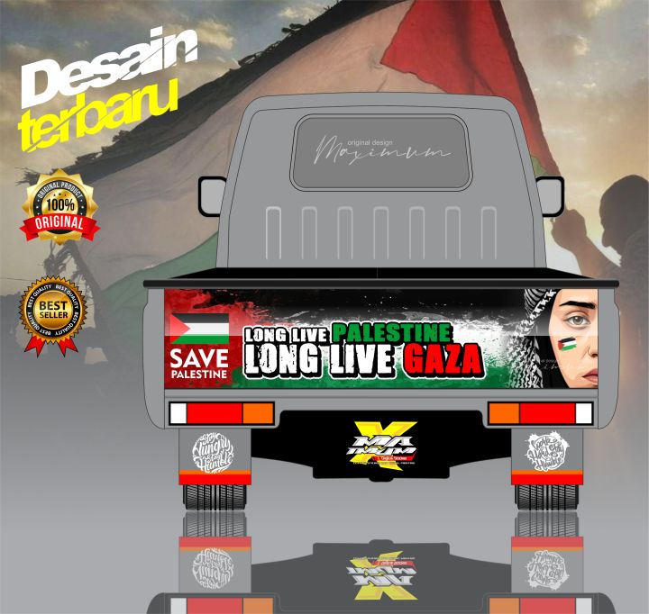 Sticker Pintu Freaa Palestina Sticker Pintu Belakang Mobil Pick Up ...