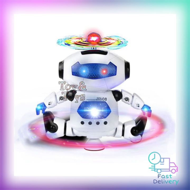 🪐Dancing and Stunt Robot 360° Rotation Dancing Robot with 3D Light and ...