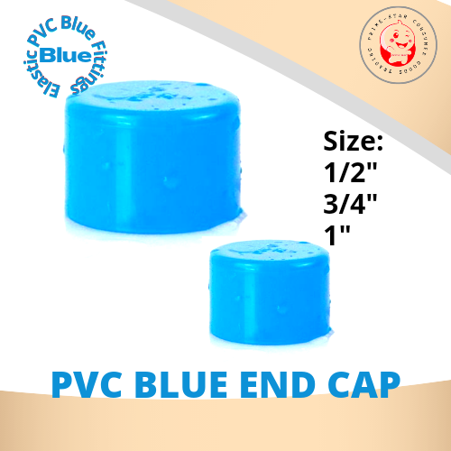 ELASTIC PVC BLUE FITTINGS END CAP (1.2" , 3/4" & 1) | Lazada PH