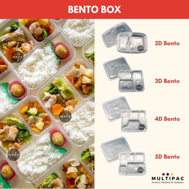 [50 PCS] - Bento Boxes Clear (2D, 3D, 4D, 5D) | Lazada PH
