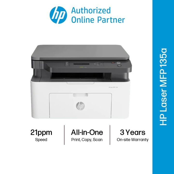 HP Laser MultiFunction Printer MFP 135a/ 135w - Print, Copy, Scan, Office Printer, Quick & Easy ...
