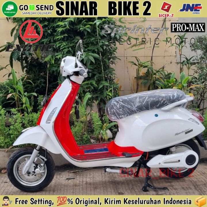Sepeda Motor Listrik EXOTIC SPRINTER PRO-MAX 1200 Watt Electric E-Bike ...