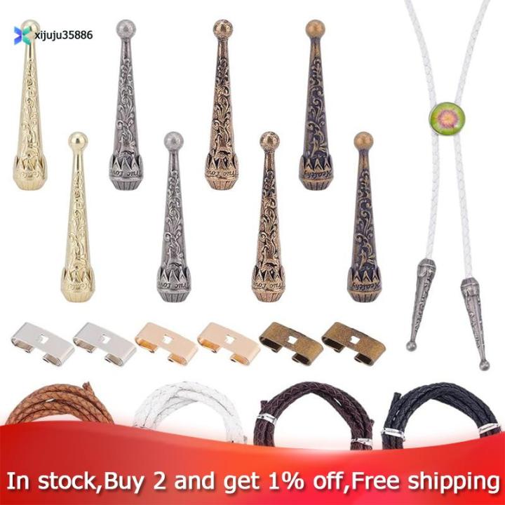 【XIJ】-Bolo Tie Making Kit, Bolo Tie Tips Replacement End Caps Kit ...