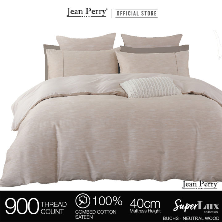 Jean Perry Super Lux Quilt Cover Set - 100% Combed Cotton Sateen 900TC ...
