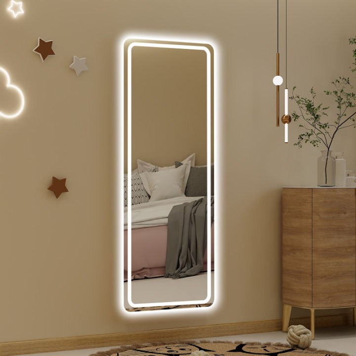 LED smart with light mirror, full-body mirror, with human body sensing ...