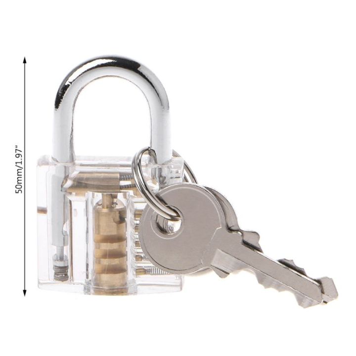 50mm/2" Transparent Cutaway Locks Inside View Practice Padlock Visible View Lock Training Skill ...