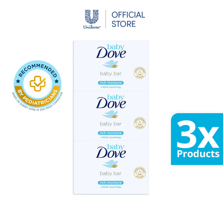 [TRIPLE VALUE PACK] Baby Dove Hypoallergenic pH Neutral Baby Bar Soap ...