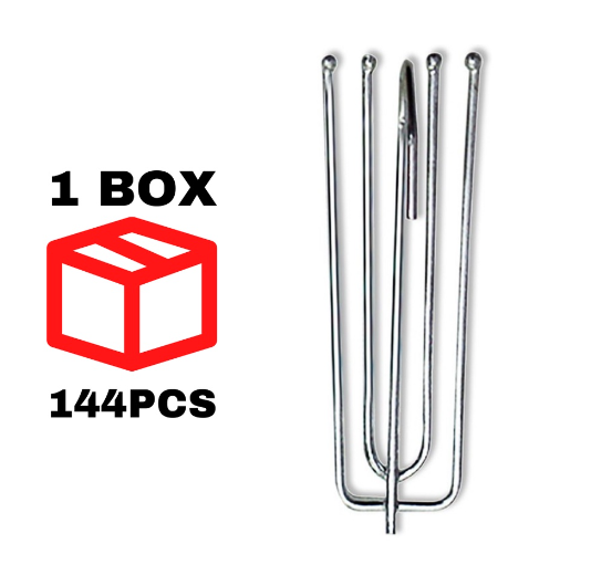 [144PCS/BOX] 4-Prong Hook Long, Curtain Hook 104, Cangkuk Langsir 4 Pin ...