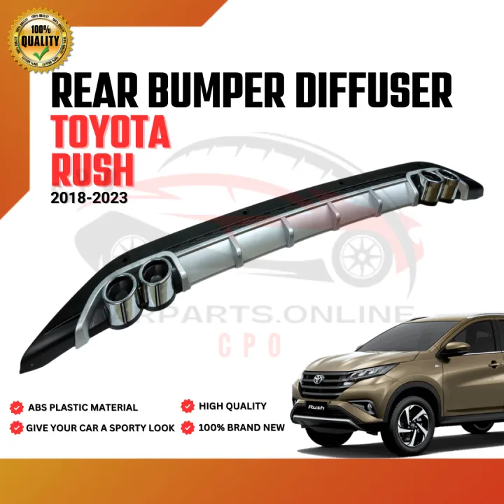 CPO 2018 2019 2020 2021 2022 2023 Toyota Rush Car Rear Bumper Diffusers ...