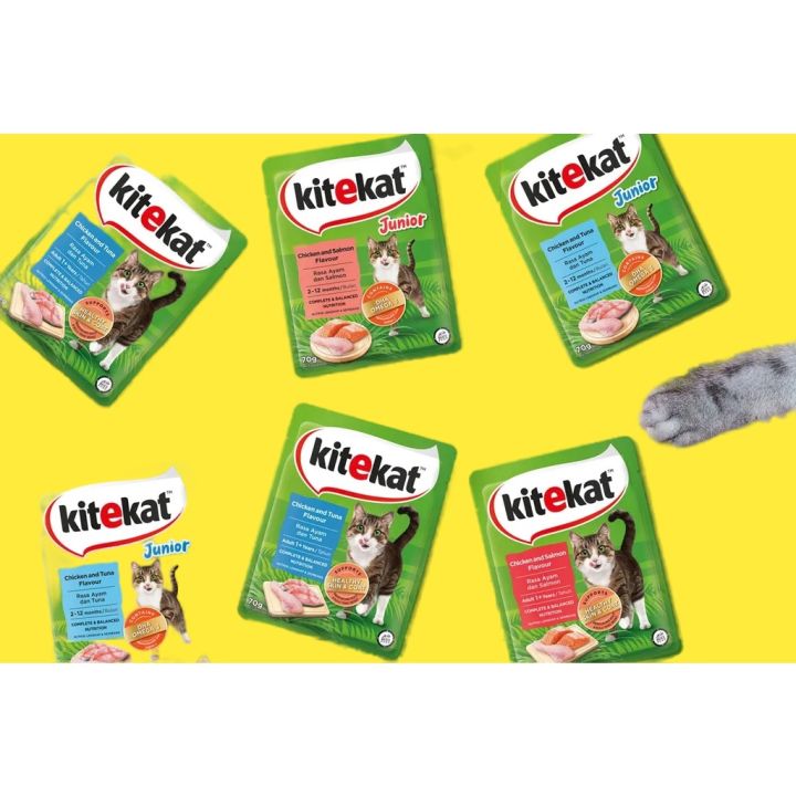 KITEKAT wet food pouch all varian 70gr makanan basah kucing untuk ...