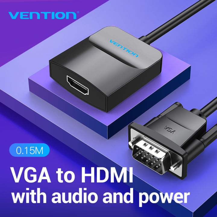 Vention VGA to HDMI Converter 1080P HD Audio Video Adapter VGA HDMI ...