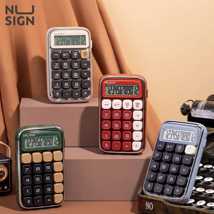 Nusign Calculators NS043 Mechanical Calculator Large 12- Digit Display ...