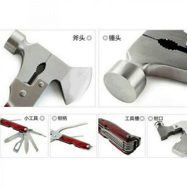 Palu Petel Multifungsi Alat Serbaguna All In 1 Hammer Stainless Steel ...