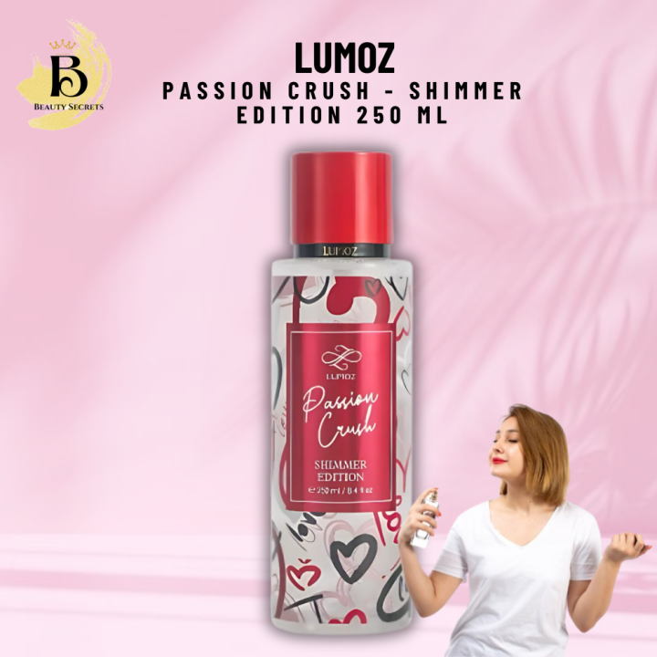 Lumoz Passion Crush Shimmer Edition Perfume 250 mL Subtle Sparkling Glow for All-Day Freshness ...