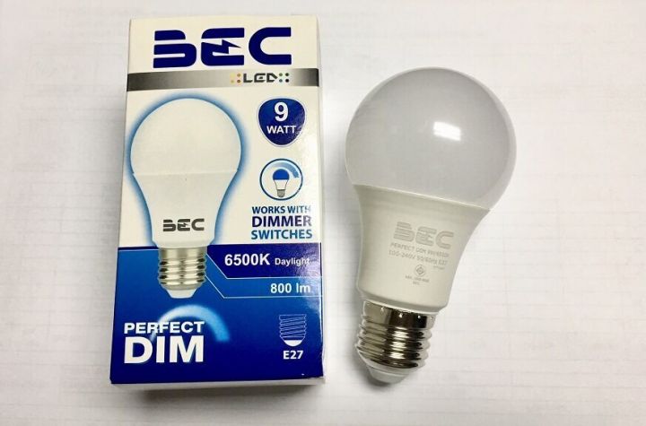 BEC หลอดไฟ LED หรี่ไฟ DIMMER LED รุ่น PERFECT DIM 9W dimmable | Lazada ...