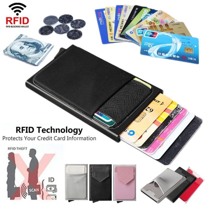 Anti Theft Men Business Aluminum Smart Wallet with Back Pocket Cash ID ...