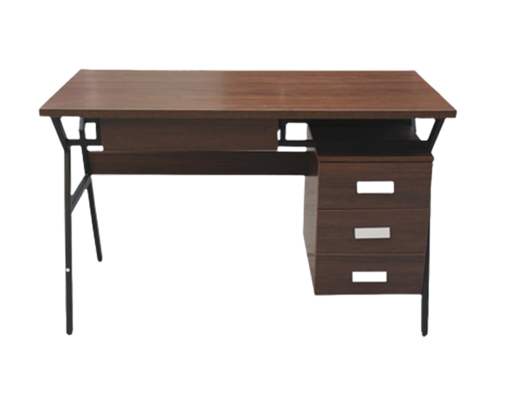 Hapihomes Lian Wooden-Metal Office Table -Size 120L x 60W x 75H cm ...