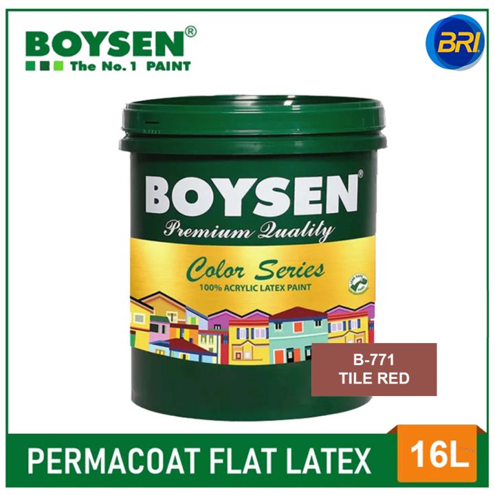 BOYSEN Permacoat Flat Latex Tile Red B-771 16L | Lazada PH