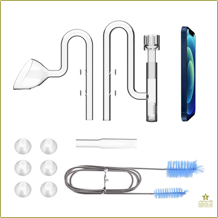 [hiyan] Aquarium Filter Pipes Clear Mini Glass Lily Pipe Surface ...