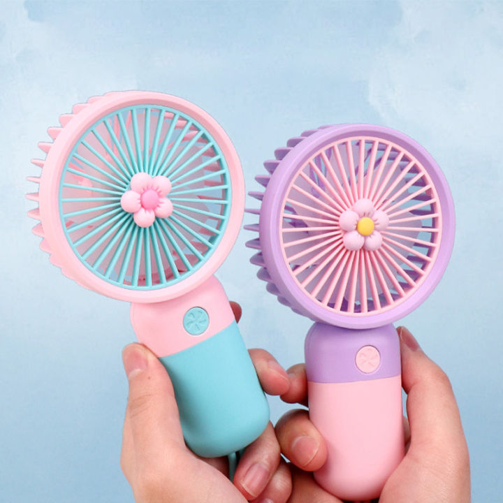 Candy-colored Mini Fan Rechargeable USB Handheld Portable Electric Fan ...