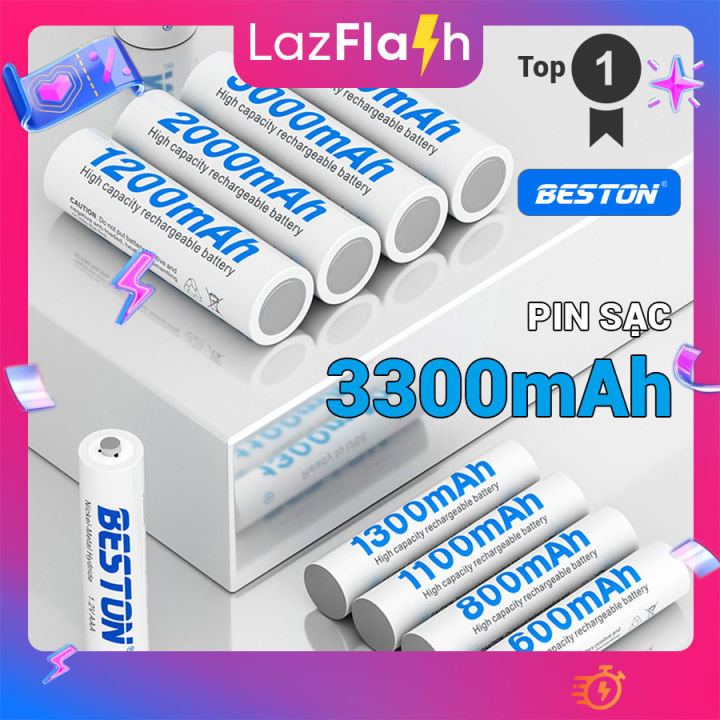 Pin Sạc AA AAA Beston dung lượng cao 3300mAh dùng cho micro, đồ chơi ...