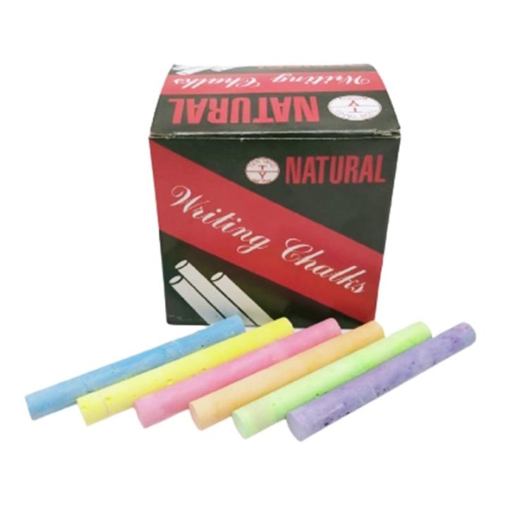 พร้อมจัดส่ง ชอล์ก คละสี x 60 แท่ง Writing Chalks Assorted Color x 60 ...