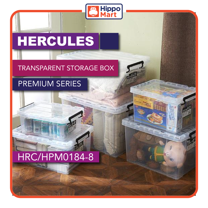 HERCULES | Premium Storage Box with Lid | Multiple Size | Transparent ...