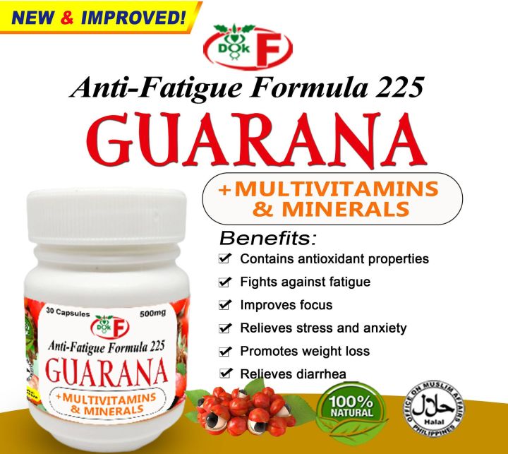 ANTI-FATIGUE FORMULA 225 GUARANA EXTRACT CAPSULES (MAIN) | Lazada PH