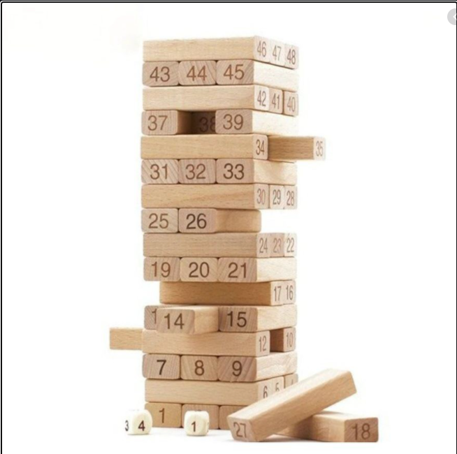 jenga wooden blocks 54pcs board game family game | Lazada PH