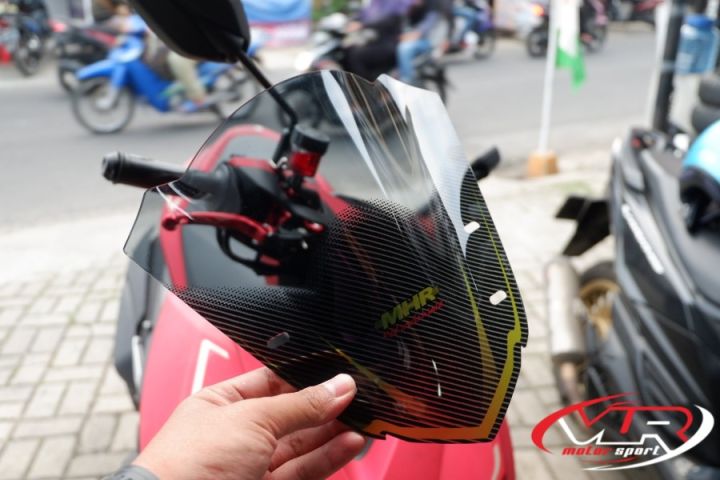 visor windshield aerox new old smoke clear mhr racing | Lazada Indonesia