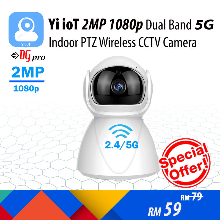 [OFFER] Yi ioT 5G / 2.4G Dual Band 2MP 1080P Indoor PTZ 360 Degree ...