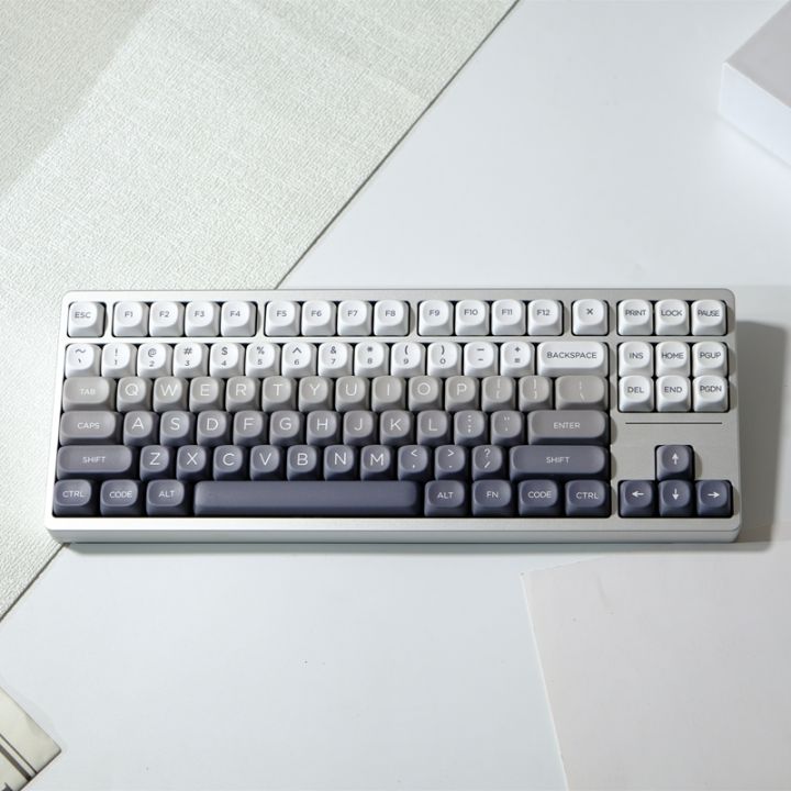 【Keycap Only】Fine Dust Keycap Personalized Gradient Gray white keycap ...