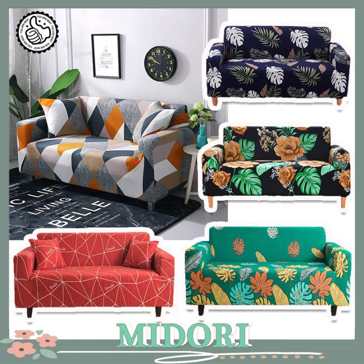 【MIDORI】Sofa Cover Set Of 1 Pcs Sofa Cover Stretchable 3 Seater On Sale Set 1\2\3\4 Seater L & I ...