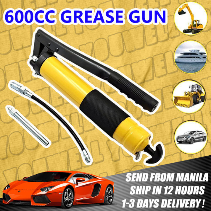 600CC Grease Gun Heavy Duty High Pressure Grease Gun Oil Injection Pump ...