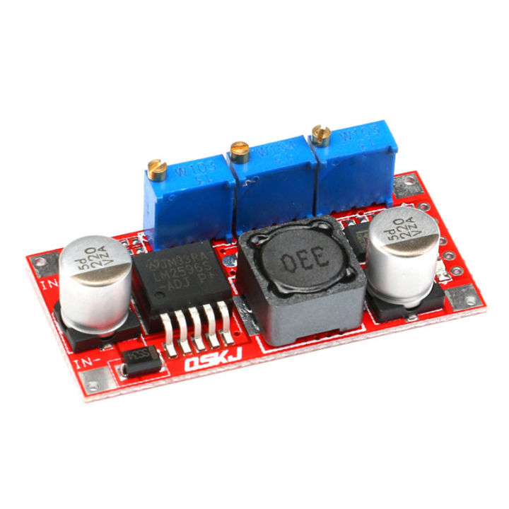 7V-35V to 1.25V-30V 3A Adjustable Voltage Regulator Converter LED Driver LM2596 DC-DC Step-down ...