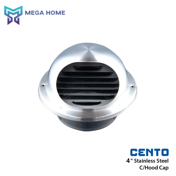 Cento Stainless Steel Cooker Hood Ducting Cap (4" inch/ 6" inch) For ...