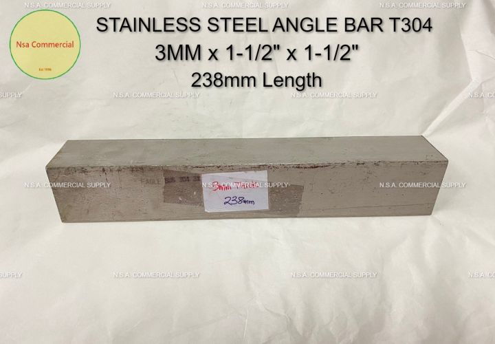 Stainless Steel 304 Angle Bar 3MM thick (1PC) | Lazada PH