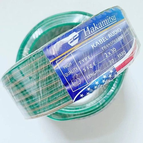 2X30 30Yard Kabel Listrik Transparant / Kabel Audio Serabut Per Roll ...