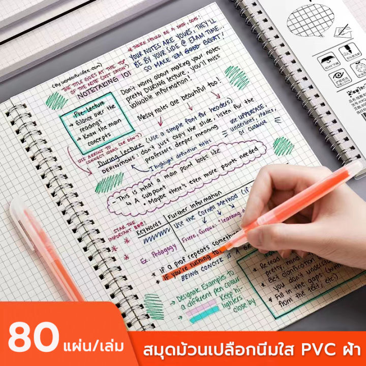 สมุดโน๊ต สมุดโน๊ต โน๊ตบุ๊คกริด notebook สมุด ขนาด B5 A5 A6 นักเรียน ...
