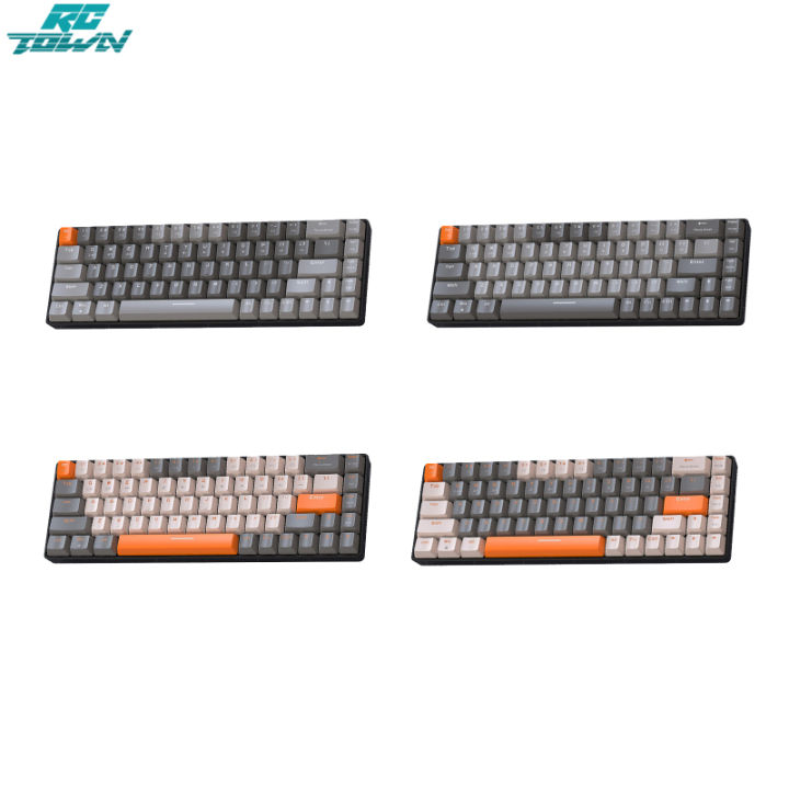 2023New!!K68 Gaming Keyboard Dual-mode 2.4G Bluetooth-compatible 5.0 ...