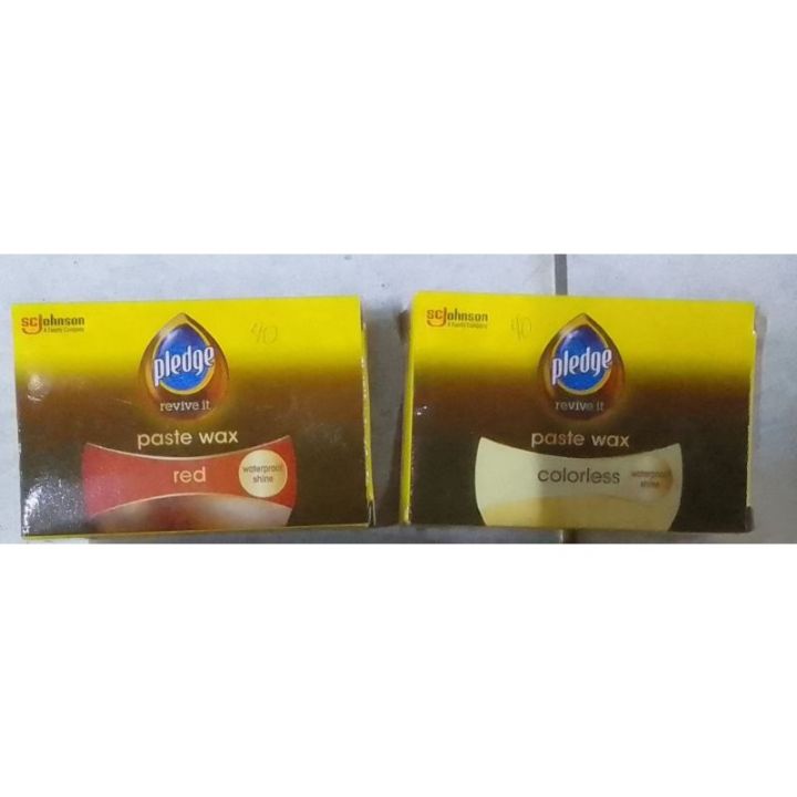 【Espesyal na Alok】 FLOOR WAX PLEDGE REVIVE IT PASTE WAX RED NATURAL ...