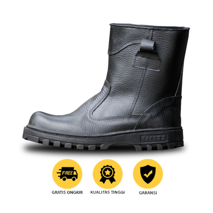 Sepatu Safety Boots King Shoes Lodong Ujung Besi Kulit Keselamatan ...